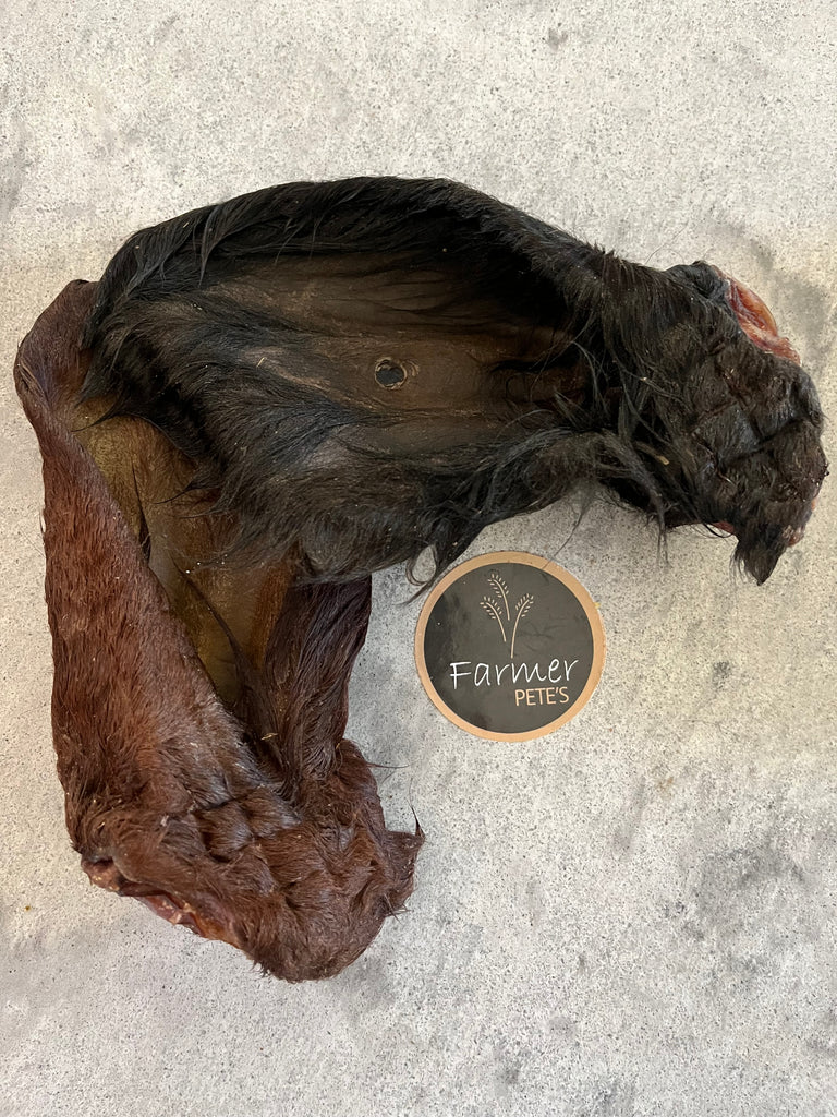 Beef Ears Dog treat Chews (fur on) | Beef Ear Dog Snacks – Farmer Pete's