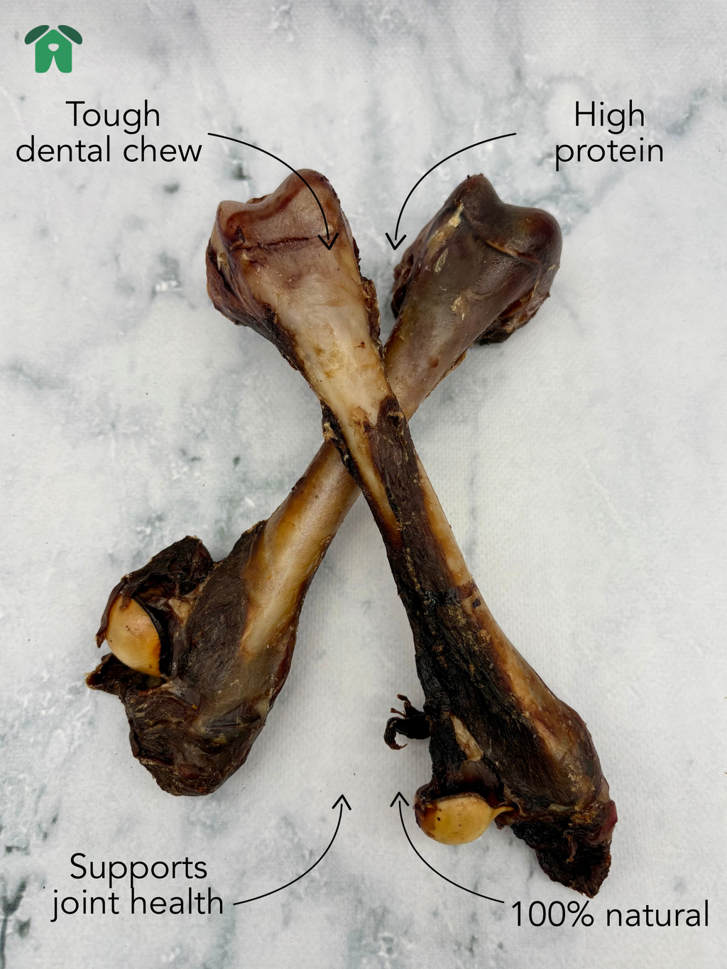 Kangaroo Leg bone (Large) | Meaty Roo Bones Dog Chews – Farmer Pete's