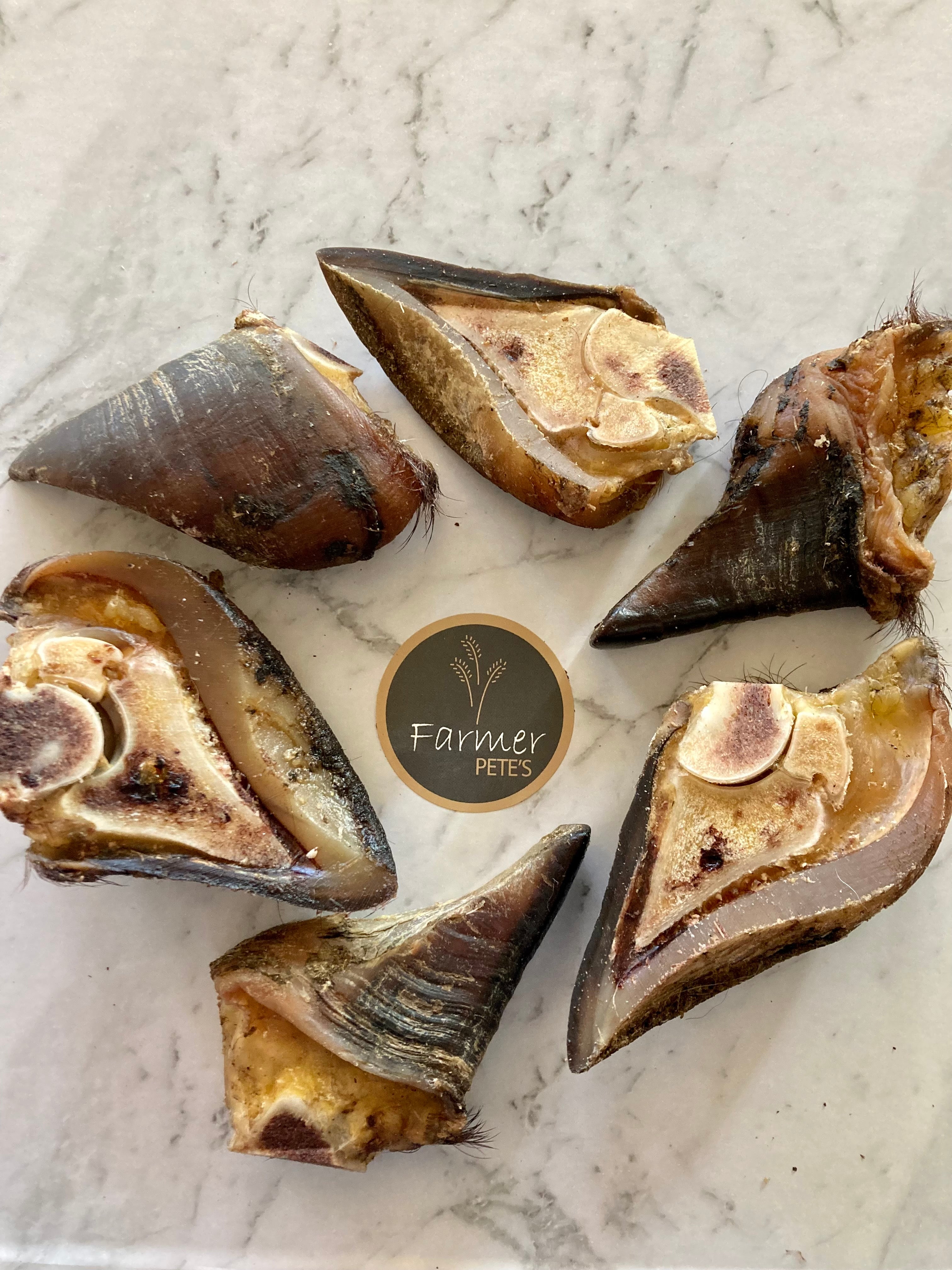 Cow Hooves Dog Treats | Beef Hoof Halves Dog Chews – Farmer Pete's